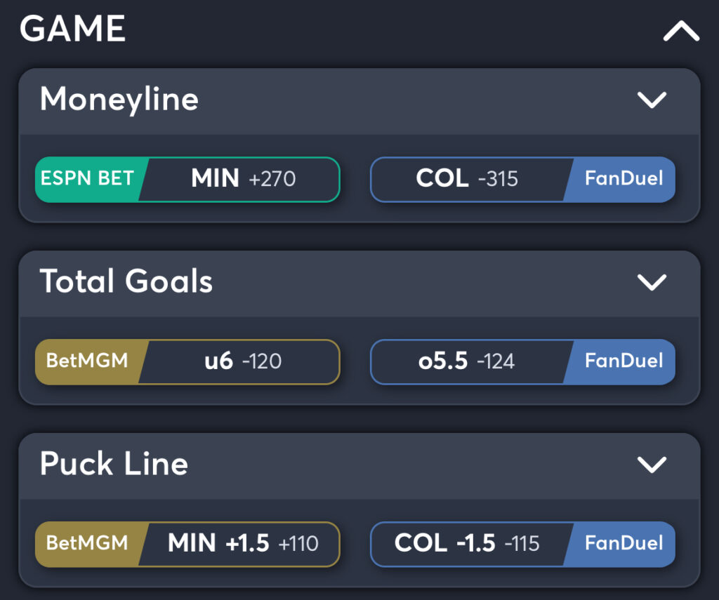 Wild vs Avalanche: Best Odds - NHL